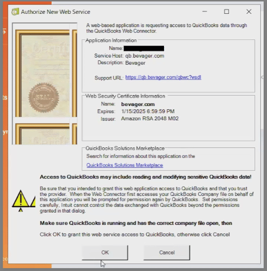 QUICKBOOKS DESKTOP INTEGRATION VIA WEB CONNECTOR